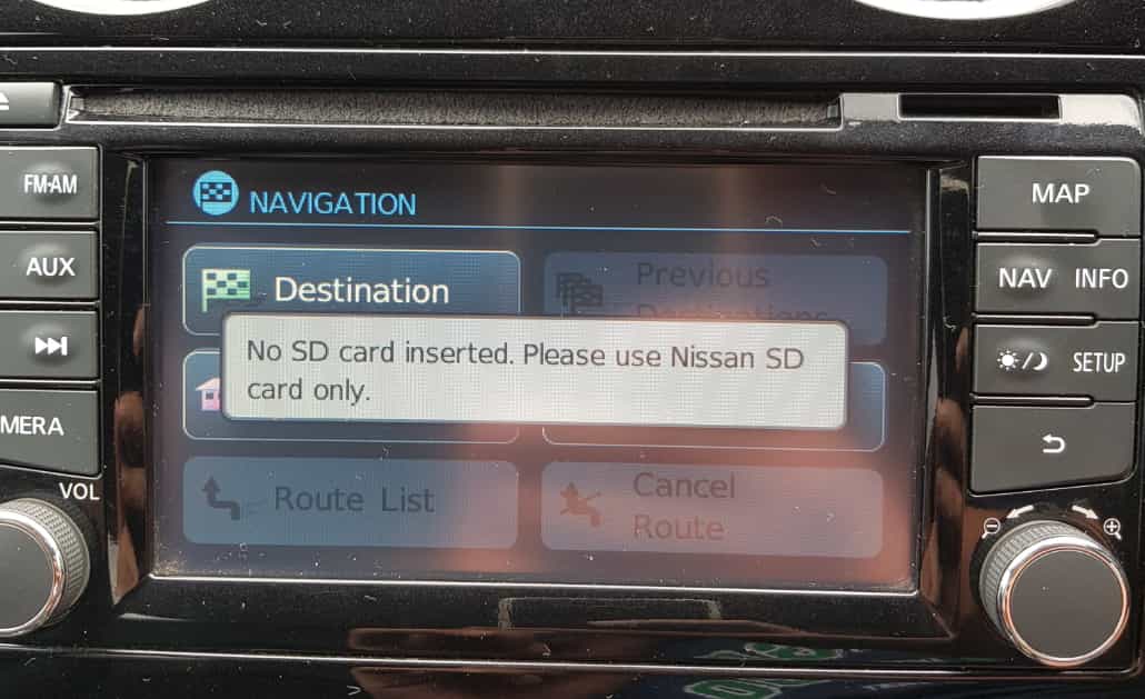 Nissan SD Card Missing? What You Should Do
