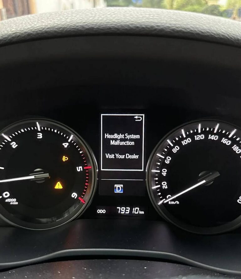 Toyota Headlight System Malfunction Warning: What It Means and How to ...